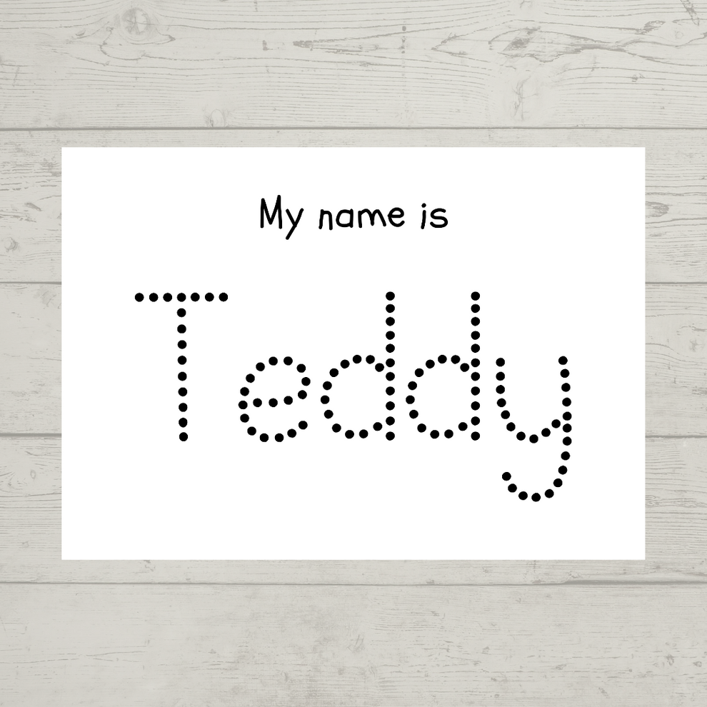 Children's Laminated Name Tracing Worksheet | Learning to Write Name ...